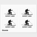 Bigfoot Cares Telemark Skiing Rectangular Sticker | Zazzle
