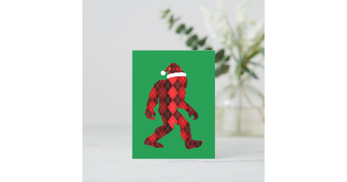 Bigfoot Christmas - Funny Christmas Postcard | Zazzle