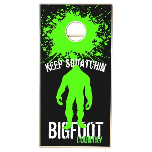 Bigfoot country keep squatchin cornhole set | Zazzle