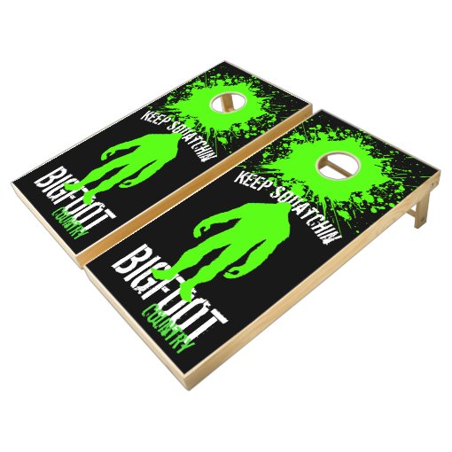 Bigfoot country keep squatchin cornhole set | Zazzle