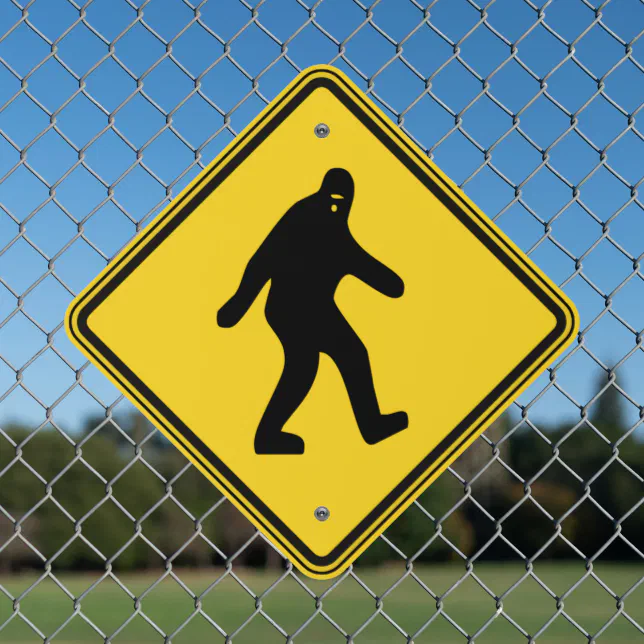 Bigfoot Crossing Metal Sign | Zazzle