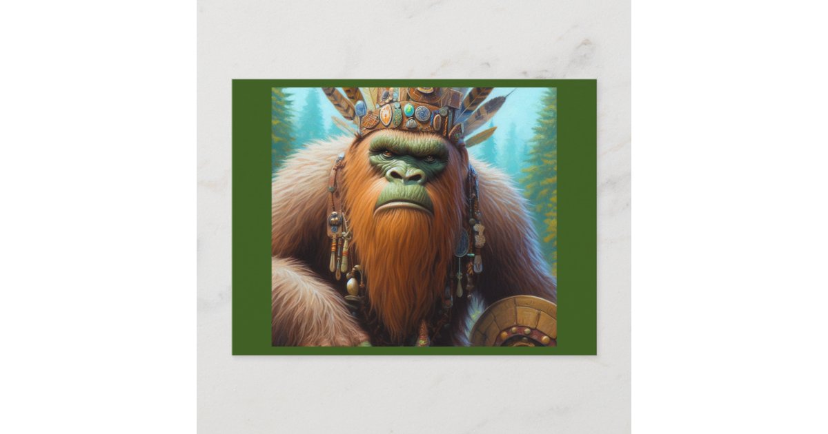 Bigfoot Eco Warrior Postcard | Zazzle