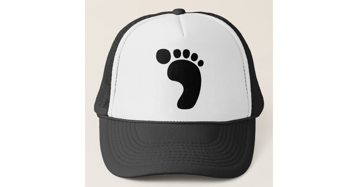 Bigfoot footprint Sasquatch Trucker Hat | Zazzle