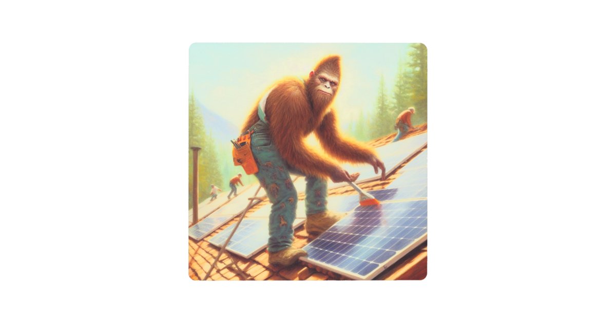 Bigfoot Installing Solar Panels | Zazzle