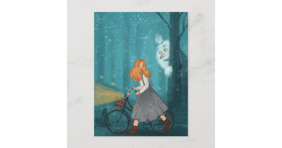 Bigfoot into the forest. postcard | Zazzle