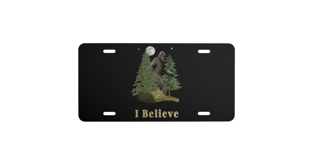 Bigfoot License Plate | Zazzle