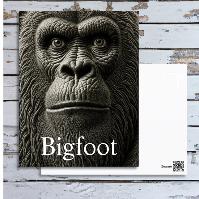 Bigfoot or Sasquatch Close Up Face Postcard | Zazzle
