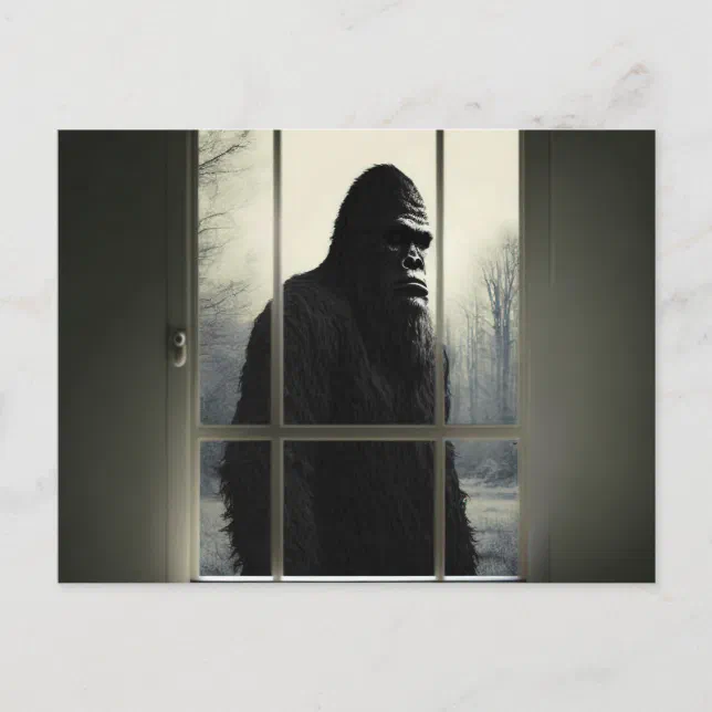 Bigfoot Outside My Window! Postcard | Zazzle