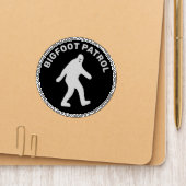 Bigfoot Patrol Custom Black Silver Patch | Zazzle