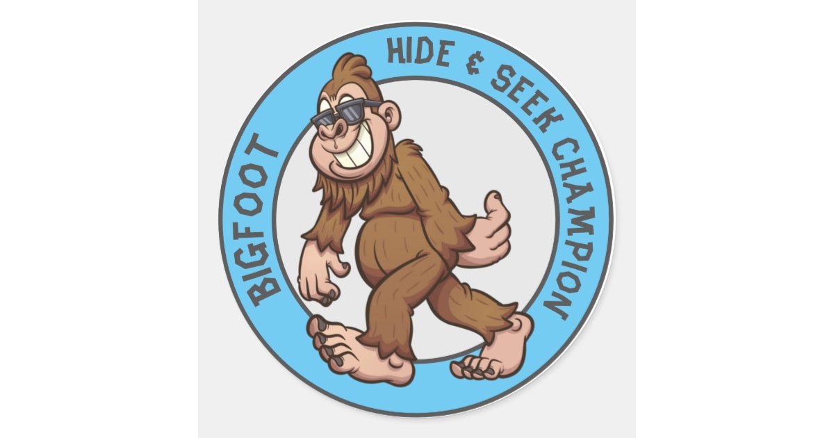 Bigfoot | Sasquatch (Editable) Classic Round Sticker | Zazzle