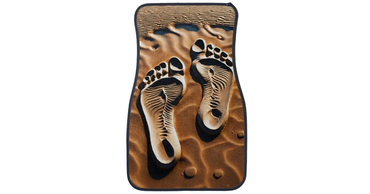 Bigfoot Sasquatch foot prints in mud Car Floor Mat | Zazzle