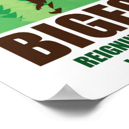 Bigfoot Sasquatch Hide and Seek World Champion Poster | Zazzle