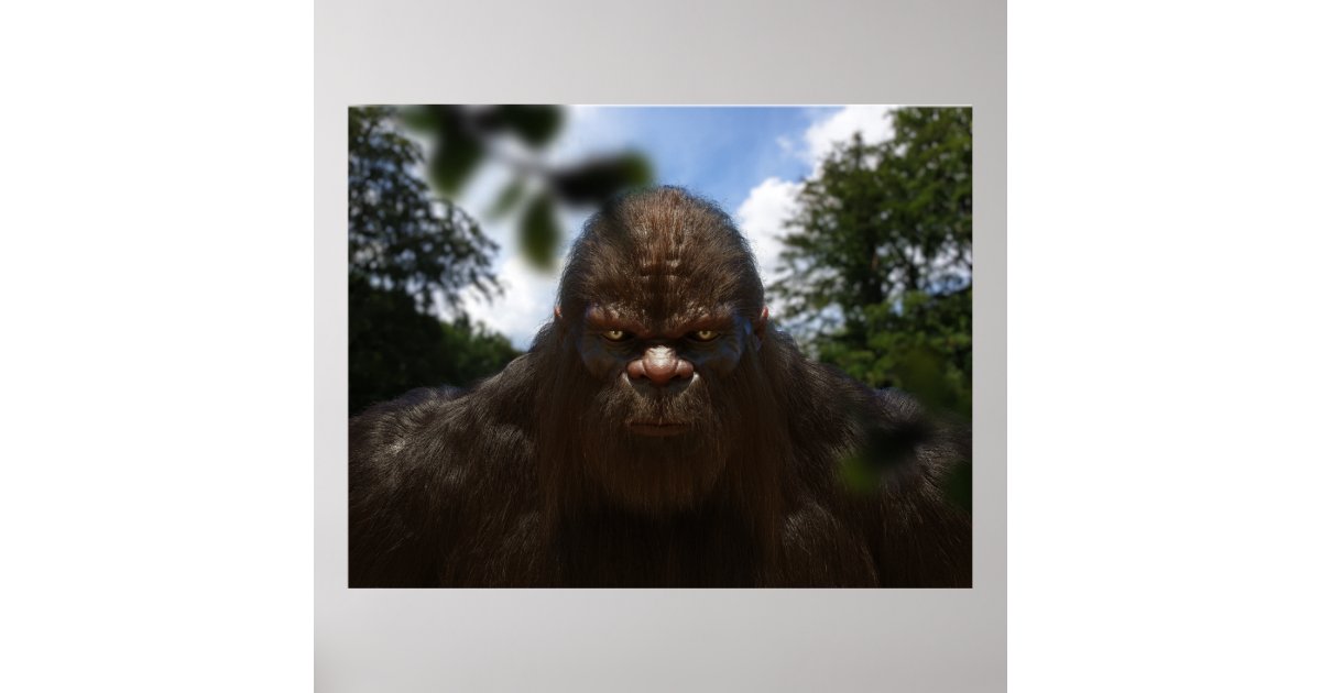 BIGFOOT SASQUATCH PORTRAIT POSTER | Zazzle
