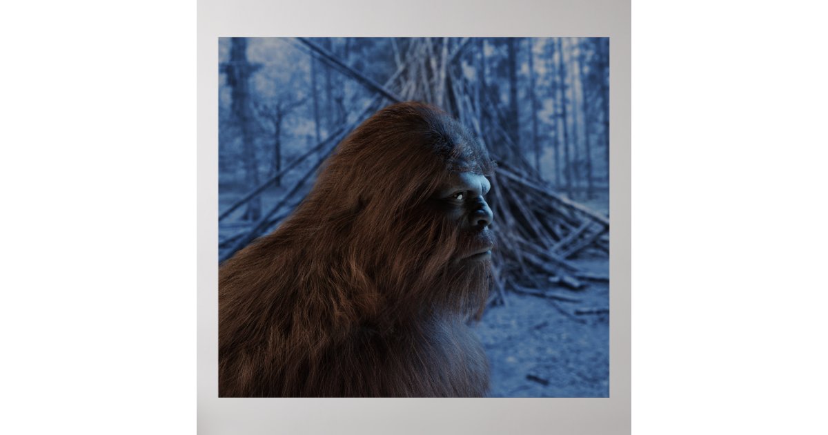 BIGFOOT SASQUATCH PROFILE poster | Zazzle
