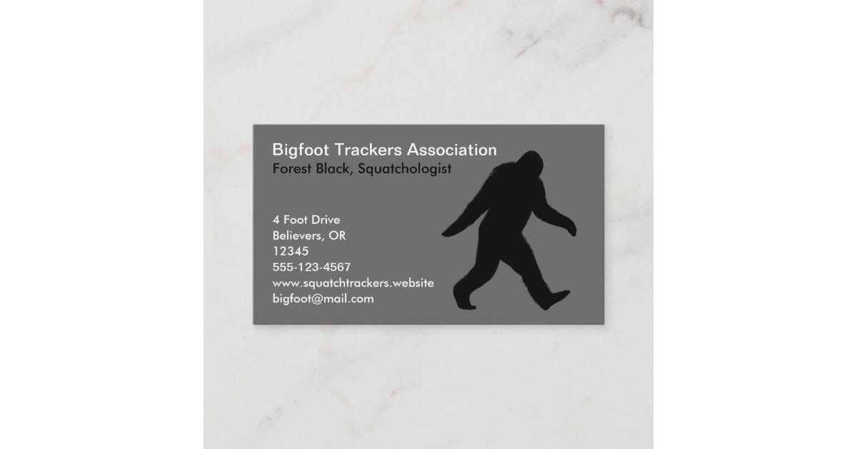 Bigfoot Silhouette Business Card | Zazzle