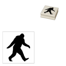 Bigfoot Silhouette Sasquatch Squatch Rubber Stamp | Zazzle