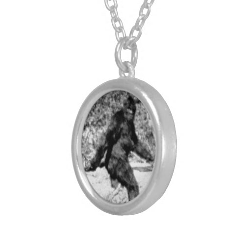 Bigfoot Silver Plated Necklace | Zazzle