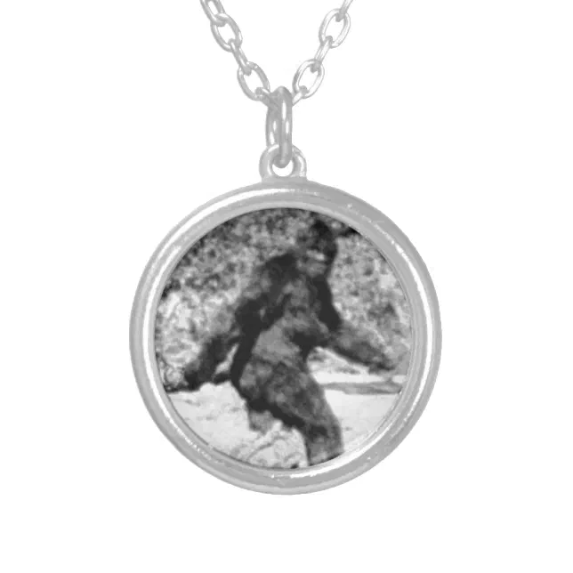 Bigfoot Silver Plated Necklace | Zazzle
