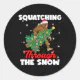 Bigfoot Squatching Through The Snow Sasquatch Chri Classic Round ...