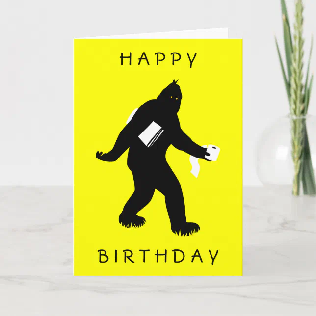 Bigfoot Surprised Card | Zazzle