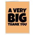 BIGGEST GIANT THANK YOU OVERSIZED GREETING CARD | Zazzle