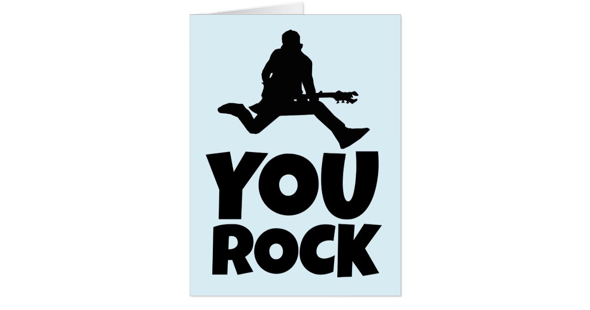 BIGGEST THANK YOU - YOU ROCK BIG GREETING CARD | Zazzle