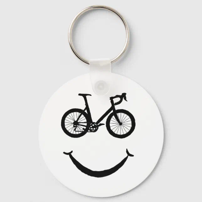 Bike Art Riding Bicycle Clipart Biking Clip Art Keychain | Zazzle