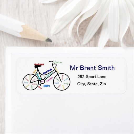 Bike, Bicycle, Cycle, Sport, Biking, Motivational Label | Zazzle