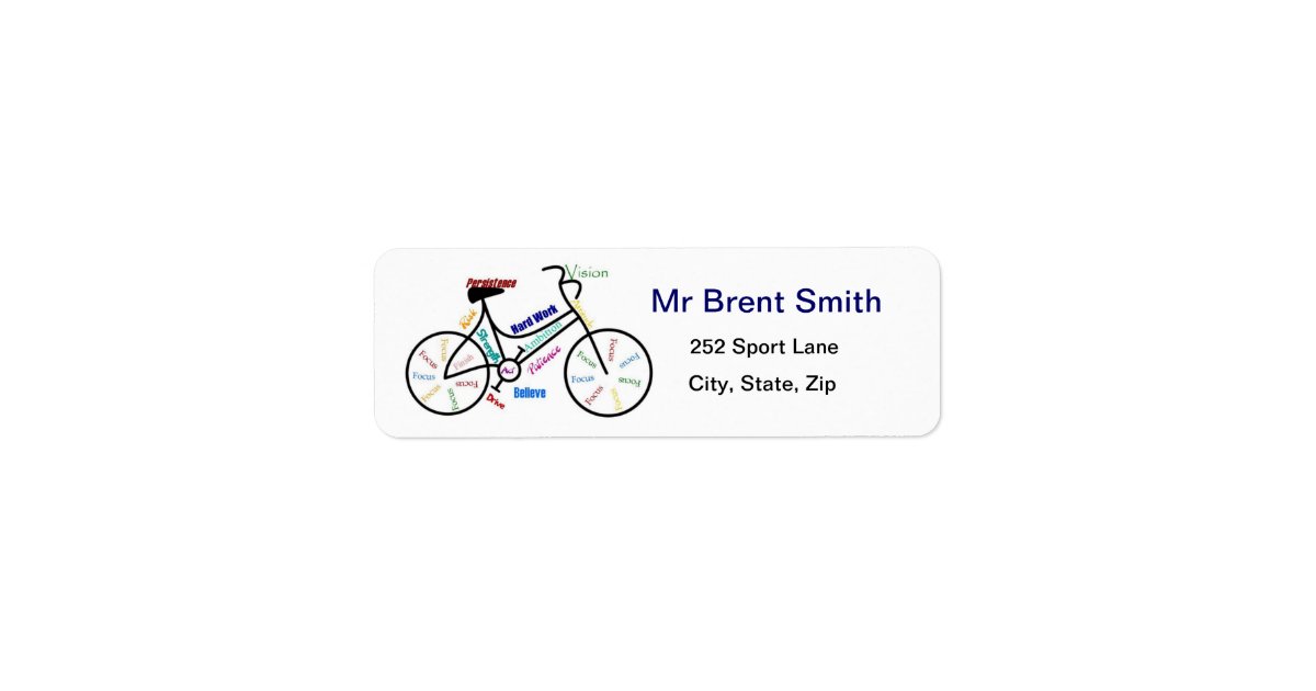 Bike, Bicycle, Cycle, Sport, Biking, Motivational Label | Zazzle