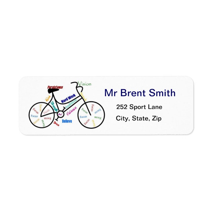 Bike, Bicycle, Cycle, Sport, Biking, Motivational Label | Zazzle