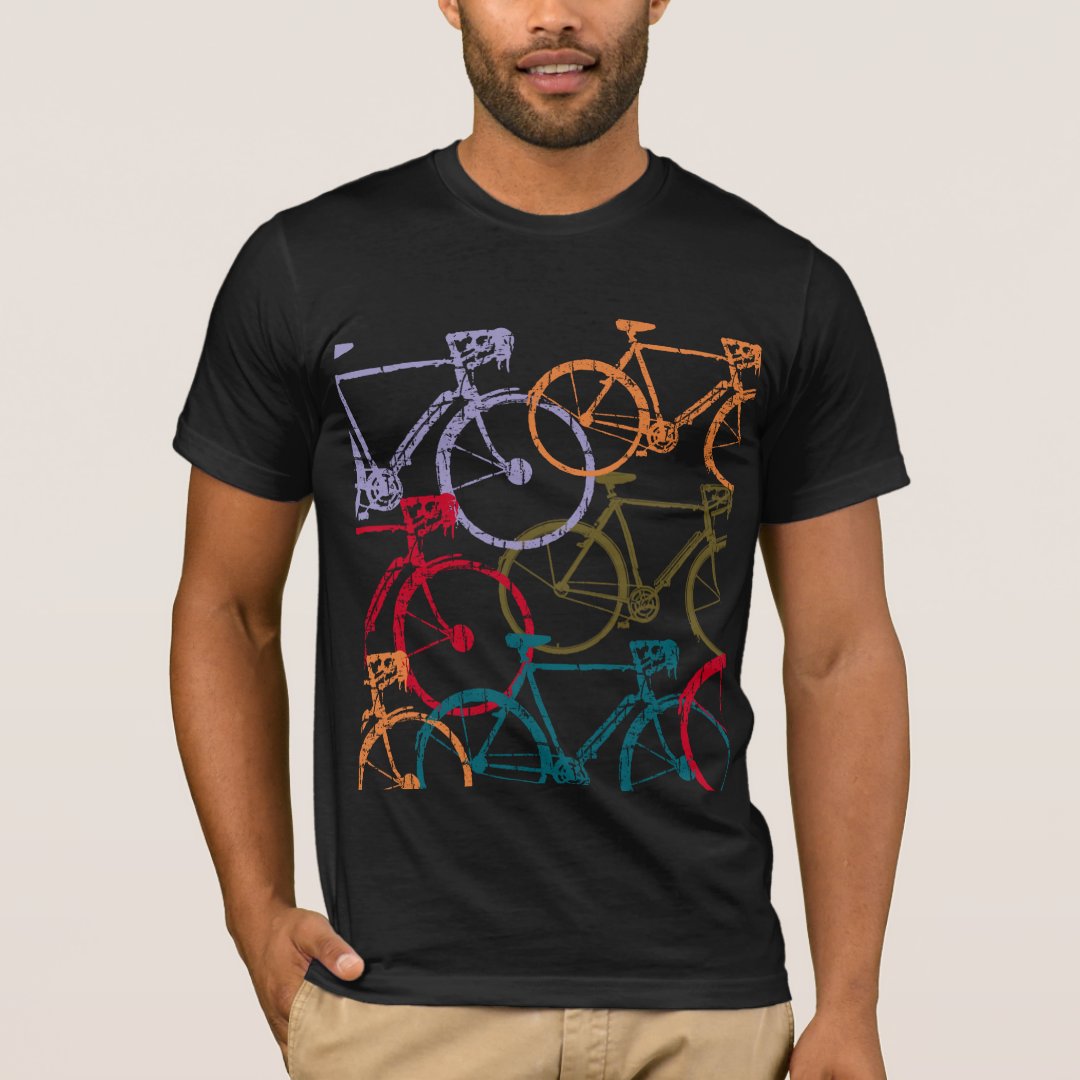 bike / bicycle cycling colorful T-Shirt | Zazzle