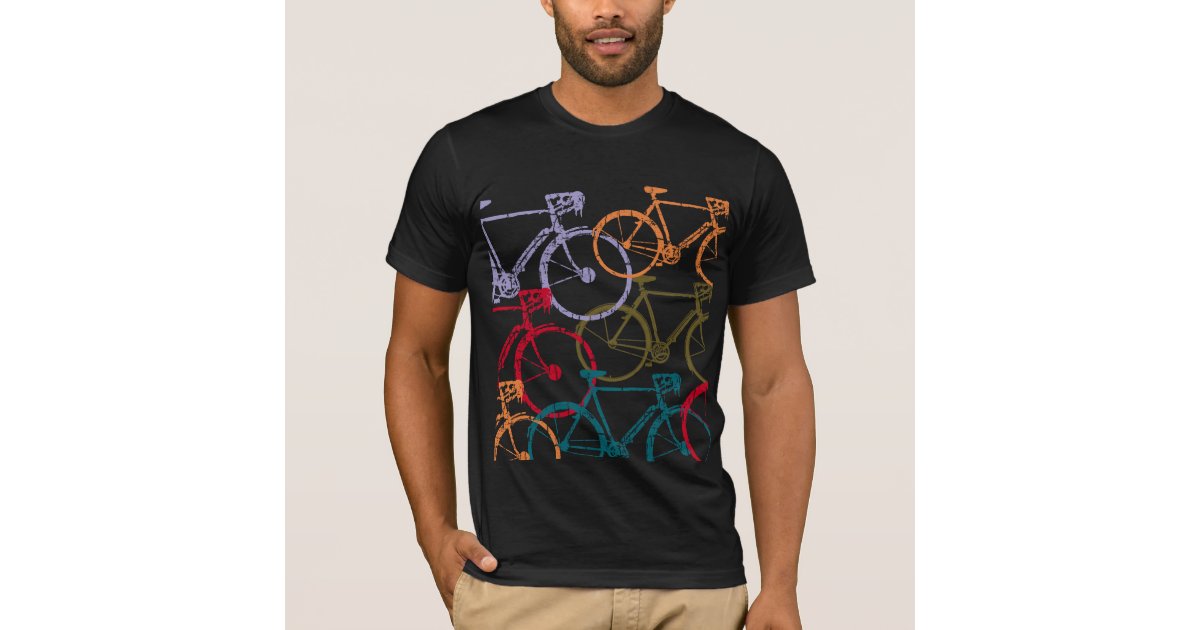 bike / bicycle cycling colorful T-Shirt | Zazzle