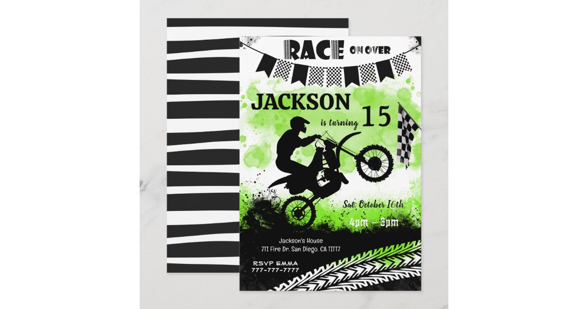 Bike Birthday Invitations, Boy Invitations | Zazzle
