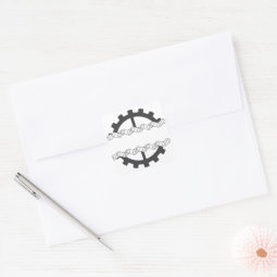 Bike Chain Gear Square Sticker | Zazzle