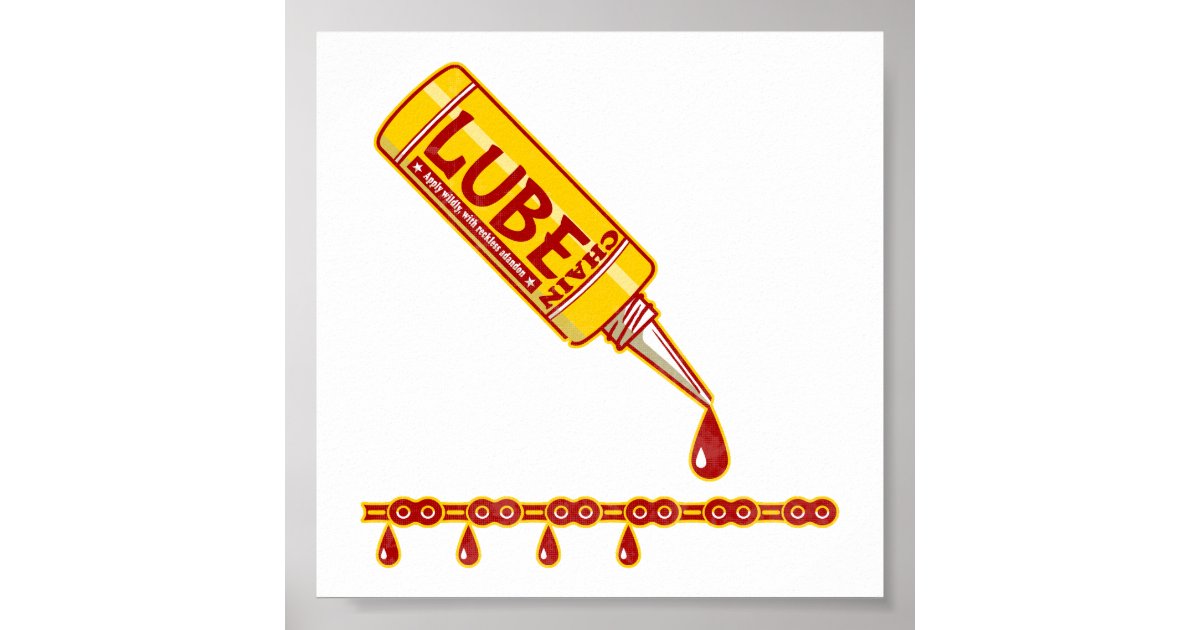Bike chain lube Cycle Mechanic Poster | Zazzle