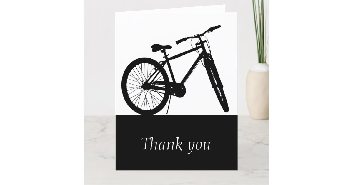 Bike Cycling Biker Thank You Thanks Bicycle | Zazzle