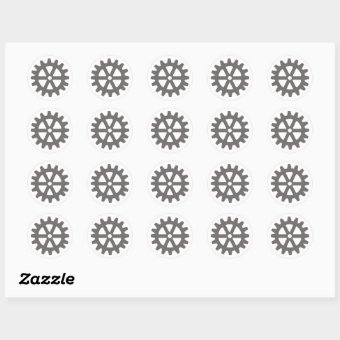 Bike Gear Classic Round Sticker | Zazzle