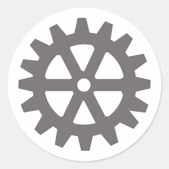 Bike Gear Classic Round Sticker | Zazzle