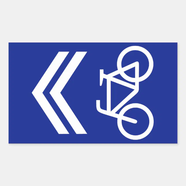 Bike Lane Rectangular Sticker | Zazzle