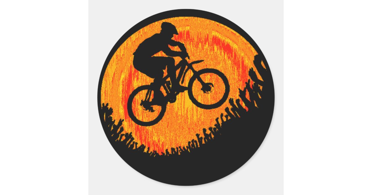 Bike multiple hips classic round sticker | Zazzle