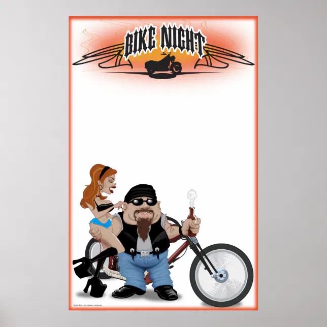 Bike Night Poster | Zazzle