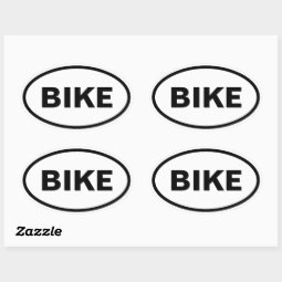 Bike oval car stickers | Zazzle