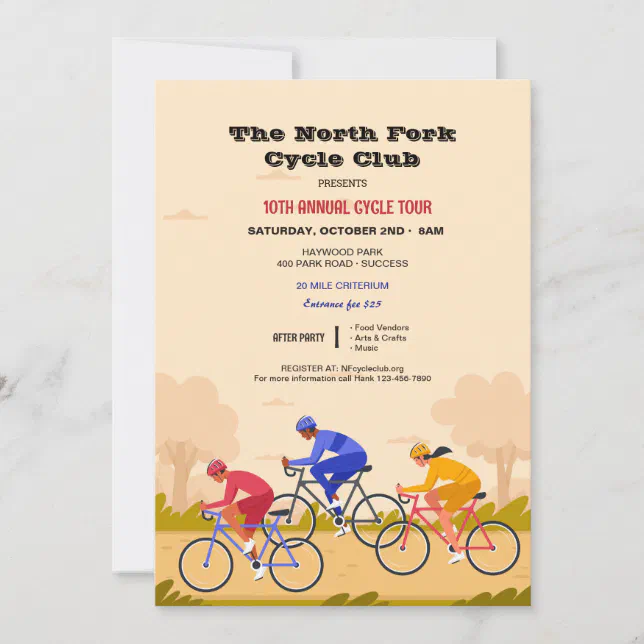 Bike Race Invitation | Zazzle