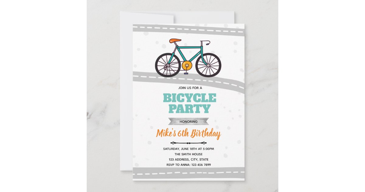 Bike road transportation invitation | Zazzle