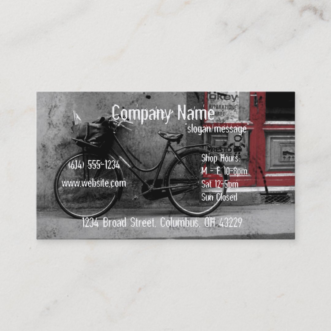 Bike Shop Business Card | Zazzle