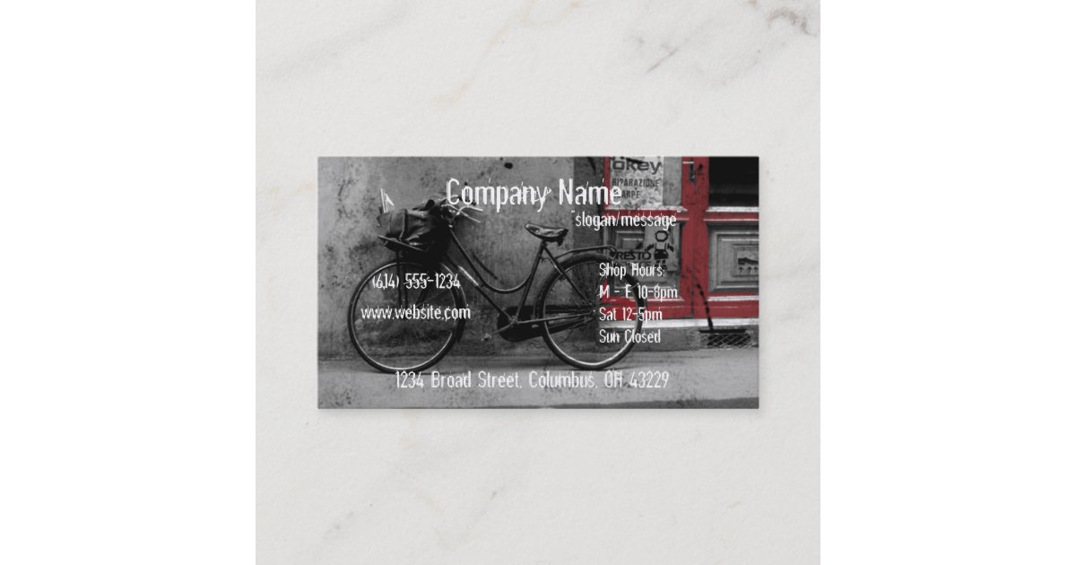 Bike Shop Business Card | Zazzle