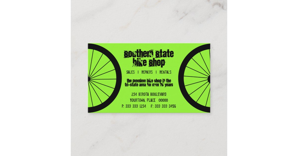 Bike Shop Business Card | Zazzle