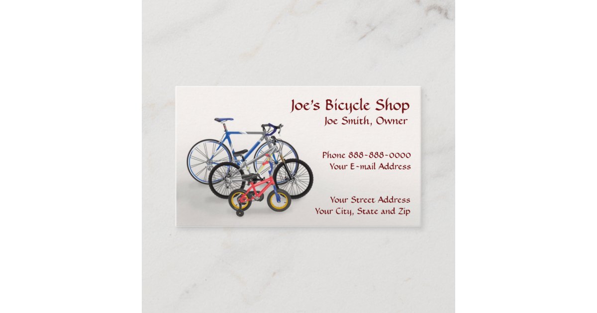 Bike Shop Owner Business Card | Zazzle.com