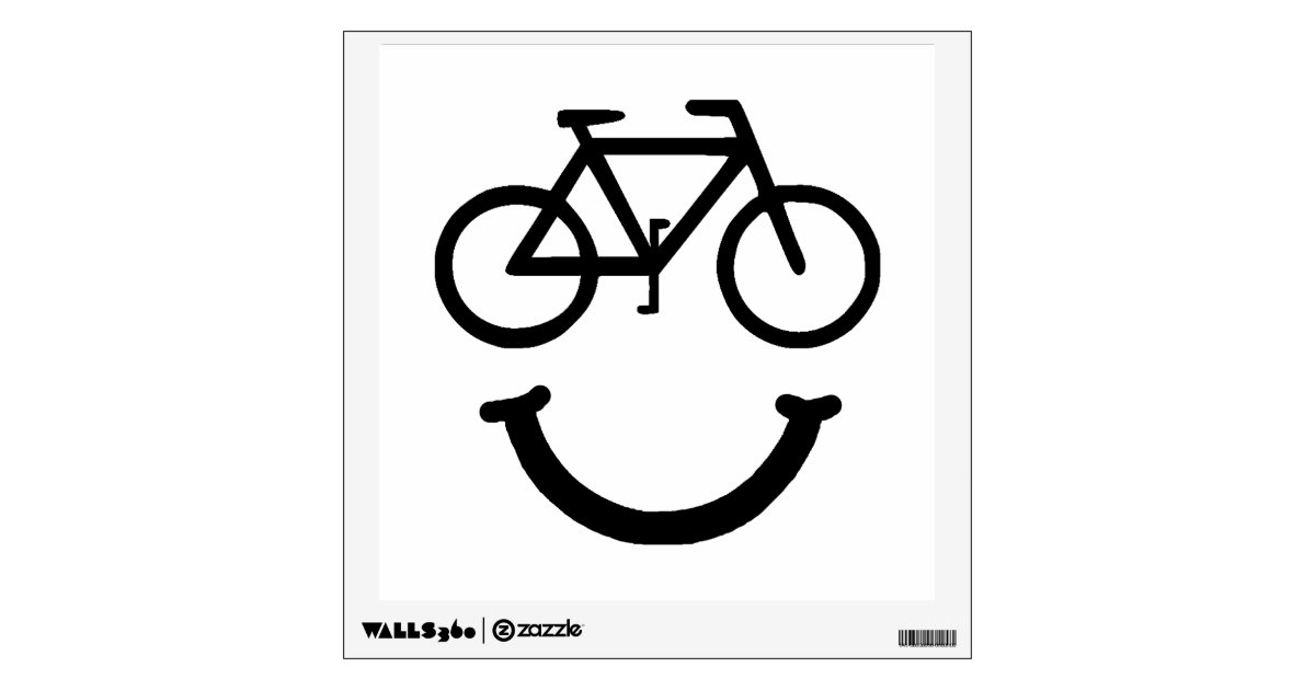 Bike Smile Wall Decal | Zazzle