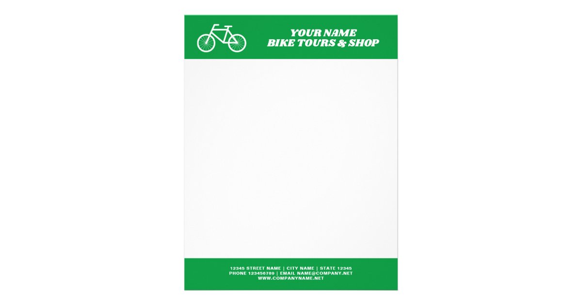 Bike tour business letterhead with bicycle logo | Zazzle.com